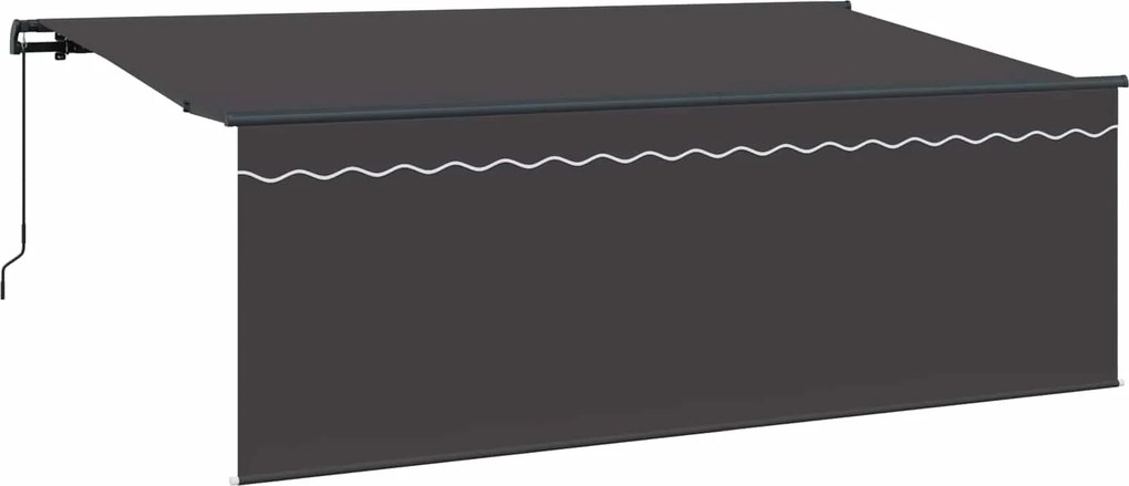Stahovací markýza Antracit 400 x 200 cm Polyester a hliník 3329802