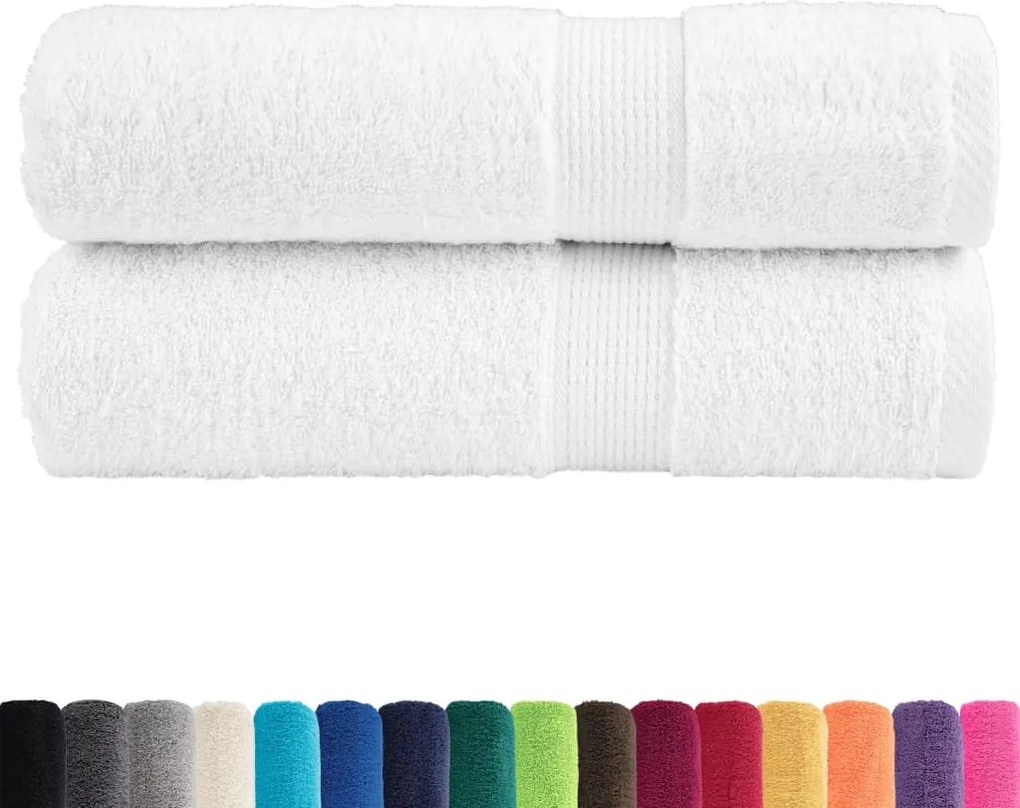 Prémiové osušky SOLUND 2 ks bílé 100x150 cm 600 g/m² 137132