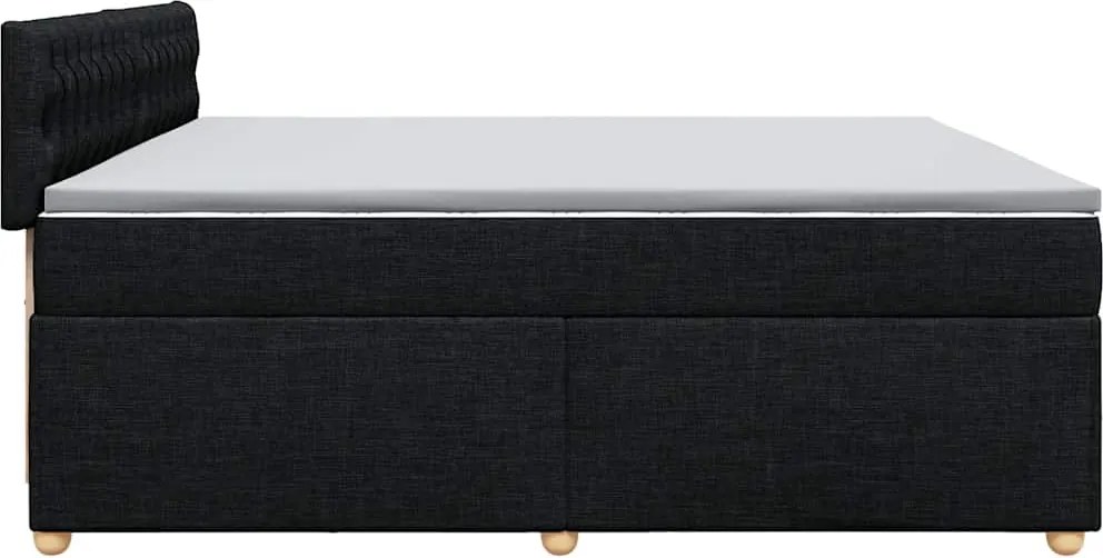 Box spring postel s matrací černá 200x200 cm textil 3286796