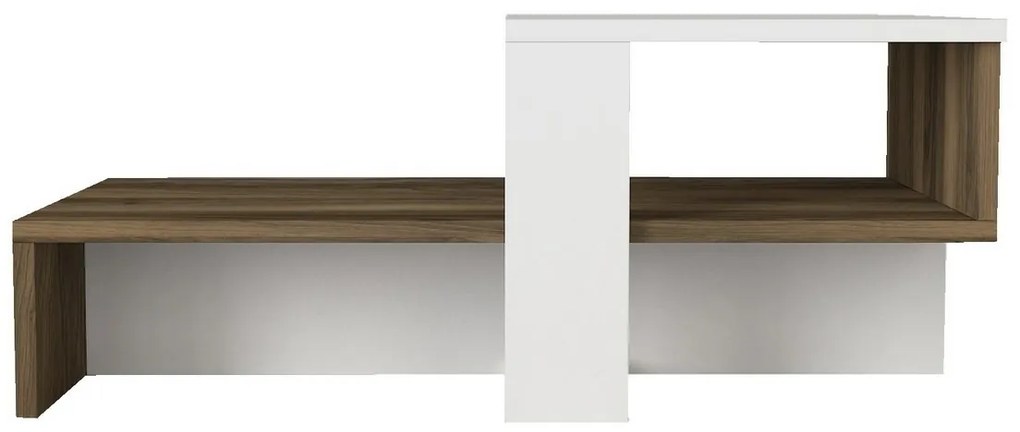 Konferenční stolek Chain White and Walnut