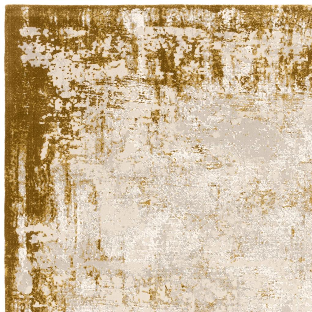 Tribeca Design Kusový koberec Zoom Border Gold Rozměry: 160x230 cm