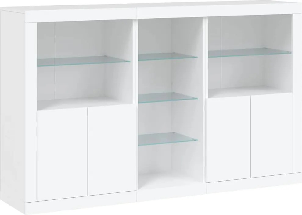 Příborník s LED osvětlením bílý 162 x 37 x 100 cm 3209170