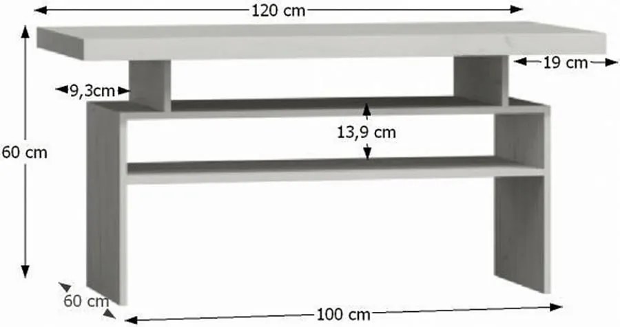 Tempo Kondela Konferenční stolek INFINITY I-13, jasan bílý