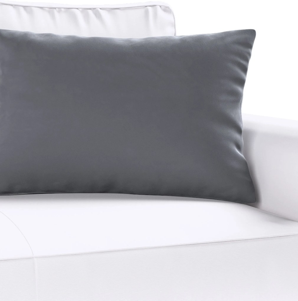 Kinga - potah na polštář jednoduchý obdélníkový barva šedá látka lesklé, sametová