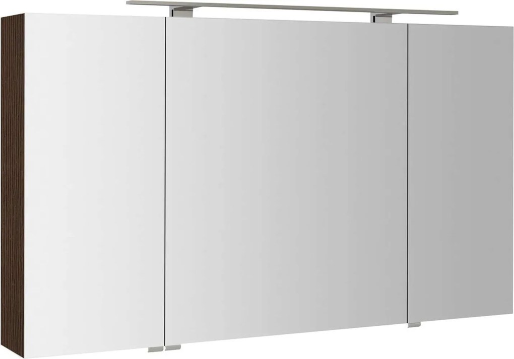 Sapho Mirró - Zrcadlová skříňka s LED osvětlením 120x70x16 cm, 3x dvířka, borovice rustik MC121-0016
