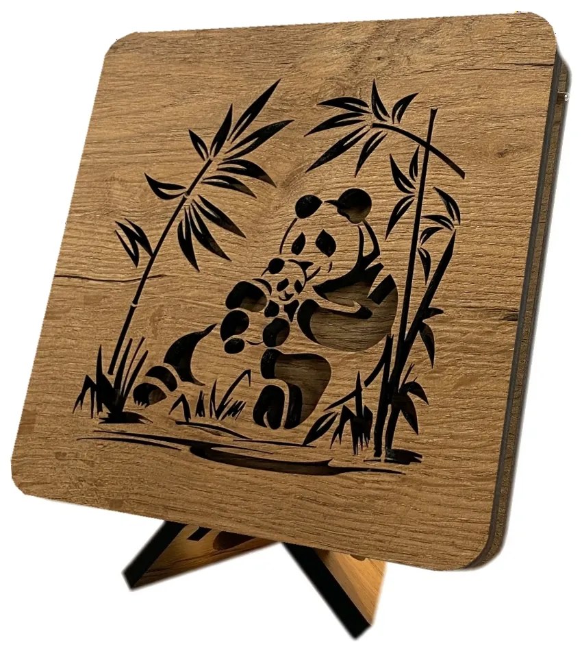 Li-Go "Pandy" lampa 19x19cm provedení povrchu: ořech