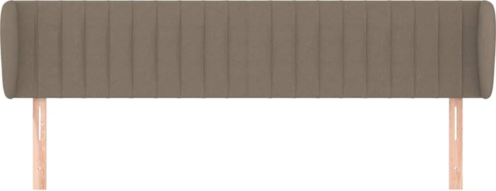 Čelo postele typu ušák taupe 203x23x78/88 cm textil 3117408