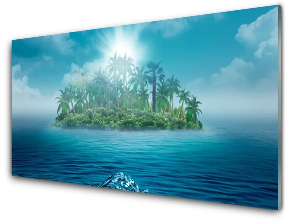 akrylový obraz Ostrov Moře Krajina 140x70 cm