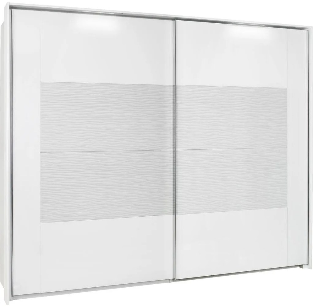 XXXLutz SKŘÍŇ S POS. DVEŘMI.(HOR.VED.), bílá, 226/223/69 cm Xora - Skříně s posuvnými dveřmi