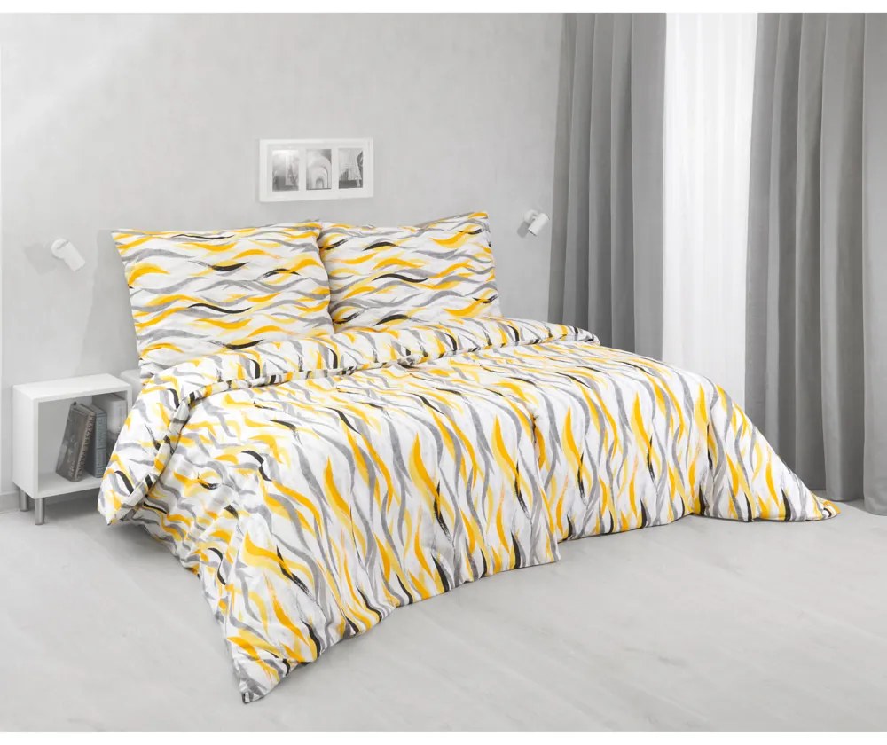 TOP Bavlněné povlečení DELUXE 140x200+70x90 Plamen