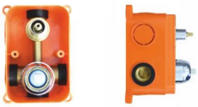 Mereo Mereo, Sprchová podomítková baterie s přepínačem, Eve, Mbox, kulatý kryt, CBV60106B