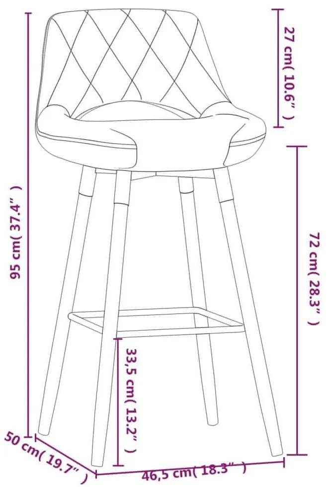 Petromila Barová židle světle šedá textil