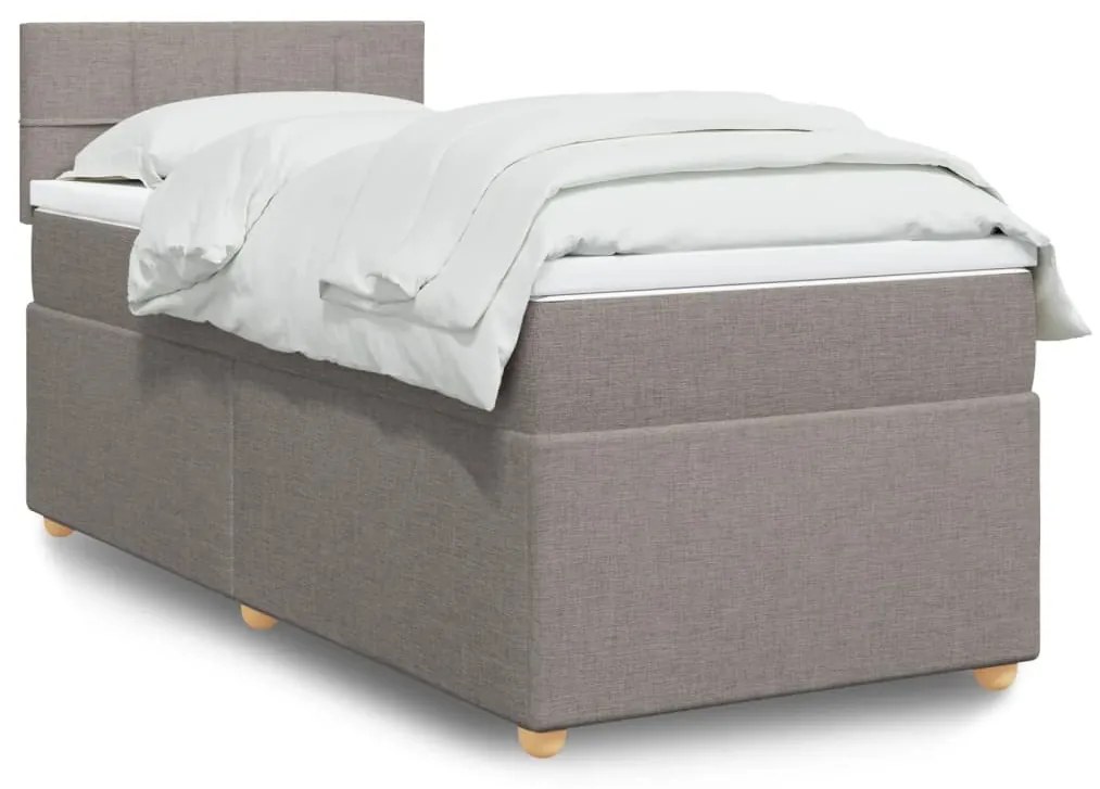Box spring postel s matrací taupe 80x200 cm textil 3288811