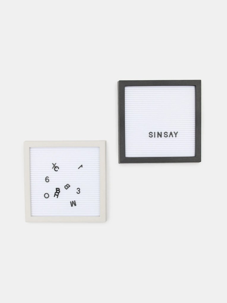 Sinsay - Tabule s vyměnitelnými písmeny - béžová
