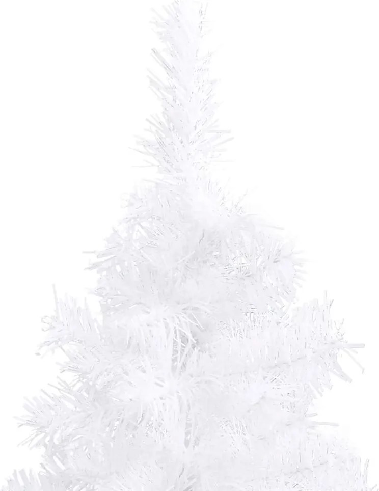 Rohový umělý vánoční stromek bílý 240 cm PVC 329171