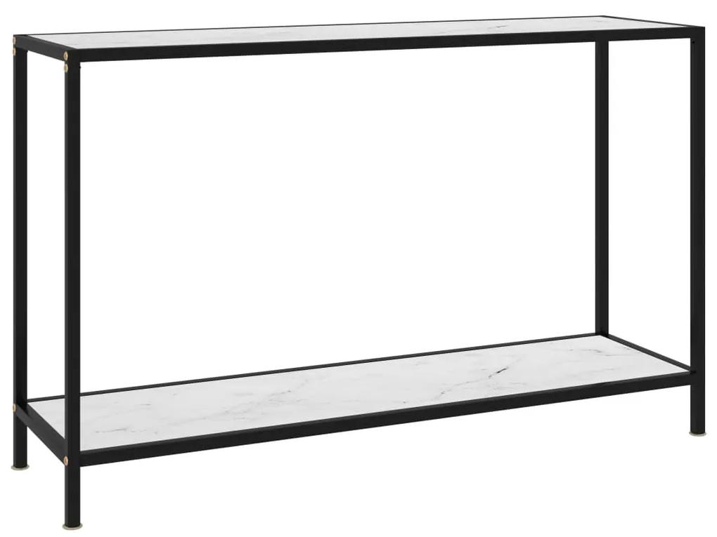 Konzolový stolek bílý 120 x 35 x 75 cm tvrzené sklo - Default Title