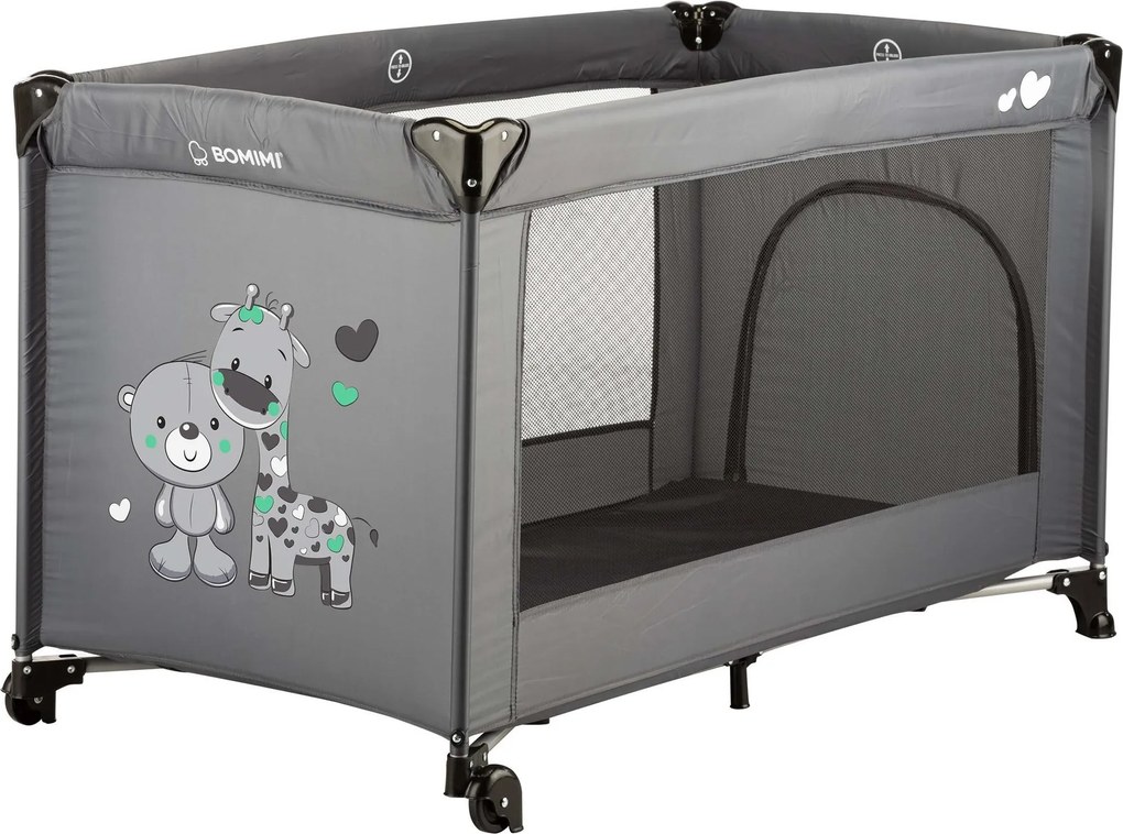 Bomimi mondo giraffe&bear anthracite