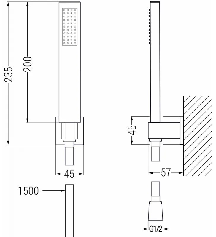 Mexen Zero R02 vanová sada, Černá - 71113R02-70