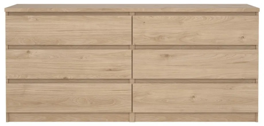 Komoda v dekoru dubu v přírodní barvě 154x70x50 cm Naia – Tvilum