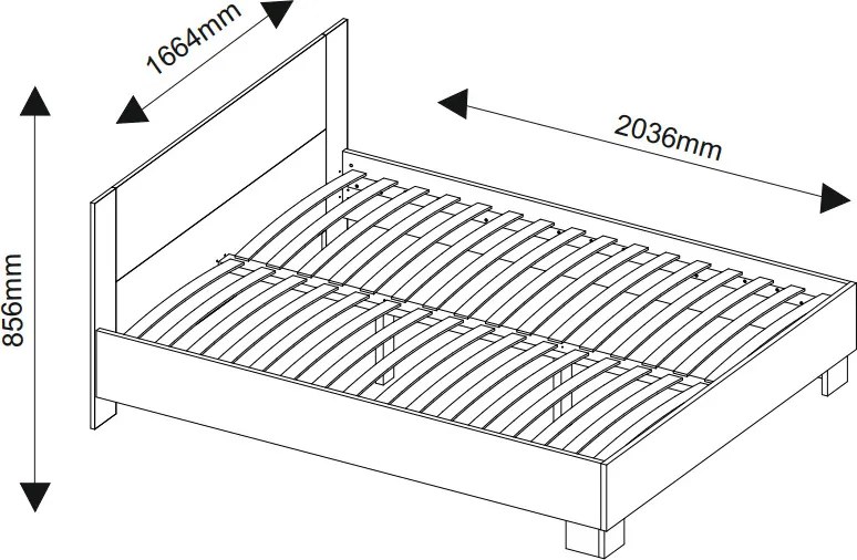Postel 160 VERONIKA dub sonoma/wenge