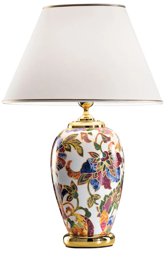 DAMASCO  stolní lampa s barevným dekorem, výška 60 cm