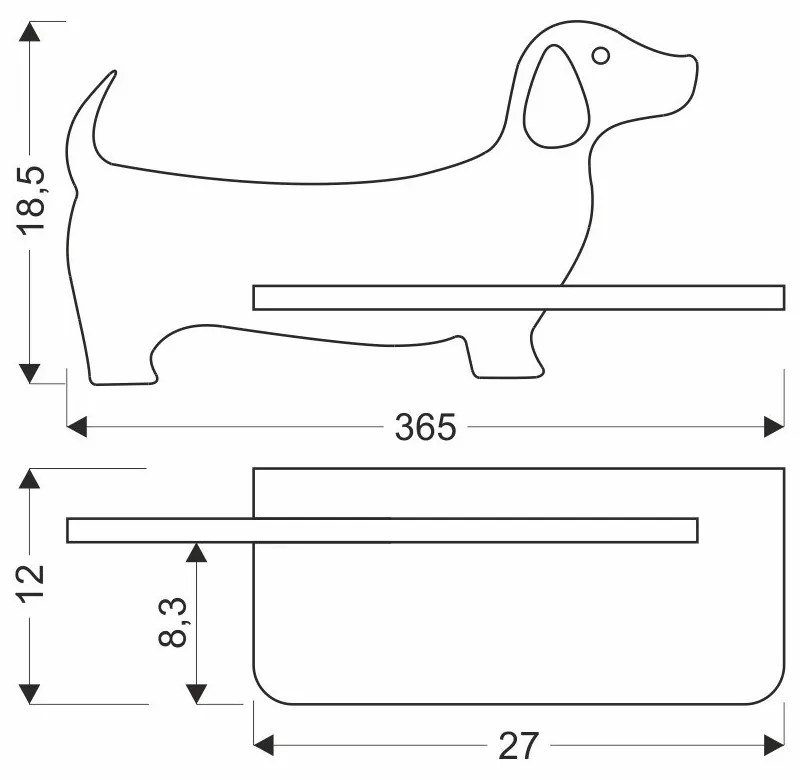 Růžové dětské svítidlo Dog – Candellux Lighting