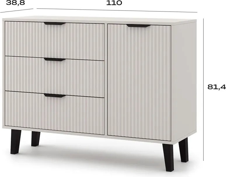 Komoda Borg Duo 1d3s kašmír