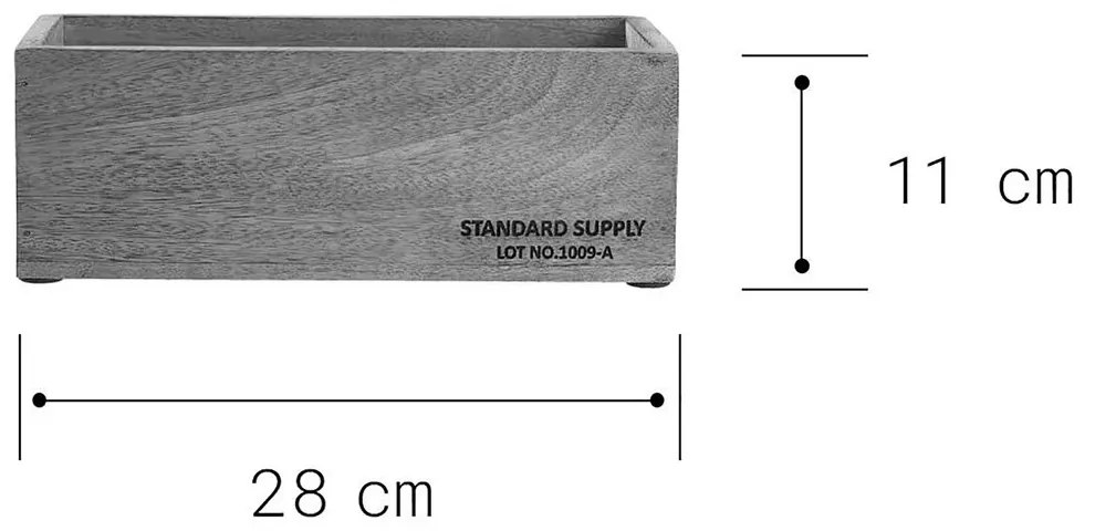 STANDARD SUPPLY Dřevěná bedýnka 28 cm