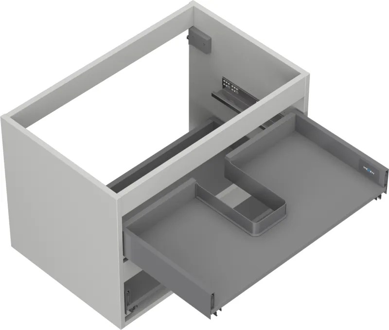 Mexen Box-A, závěsná skříňka 70 cm, 2 zásuvky, matná šedá, 91AX0-0700-470-2-62