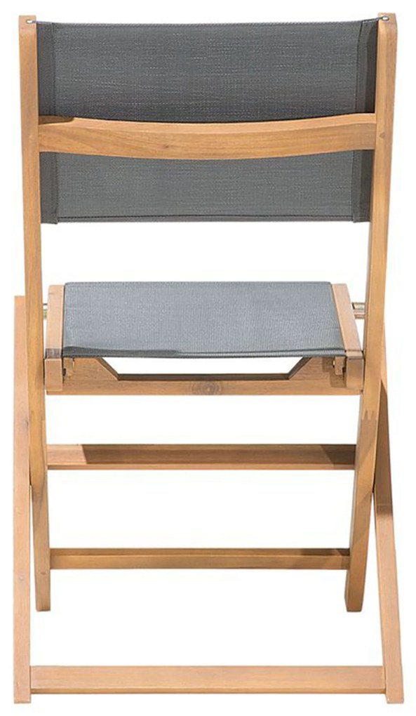Sada dvou dřevěných záhradních židlí CESANA, barva tmavě šedá Beliani