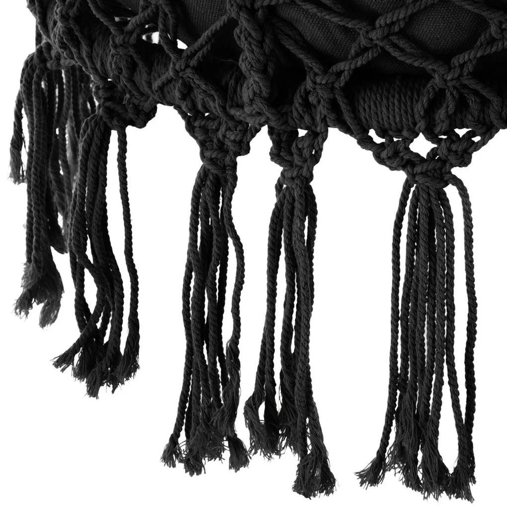 IWHOME Závěsné křeslo AMBROSIA s polštáři černá IWH-10190006