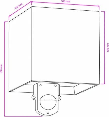 BRILAGI - LED Venkovní nástěnné svítidlo se senzorem CUBE LED/6W/230V černá IP65