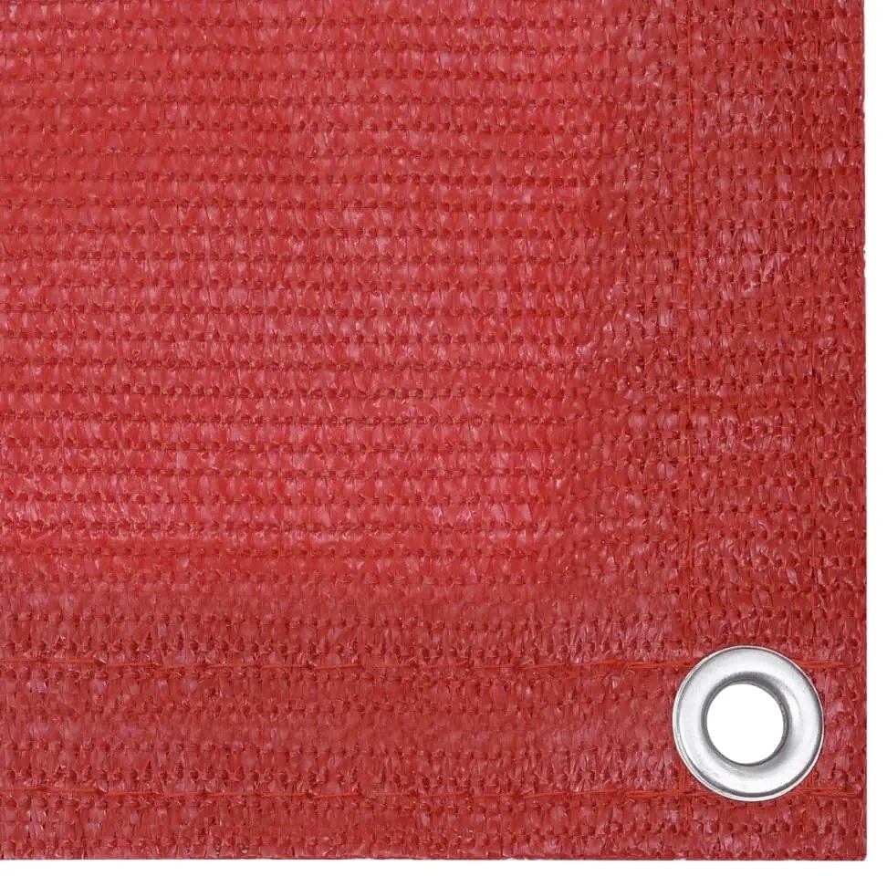 Balkónová zástěna červená 75 x 500 cm HDPE - Default Title