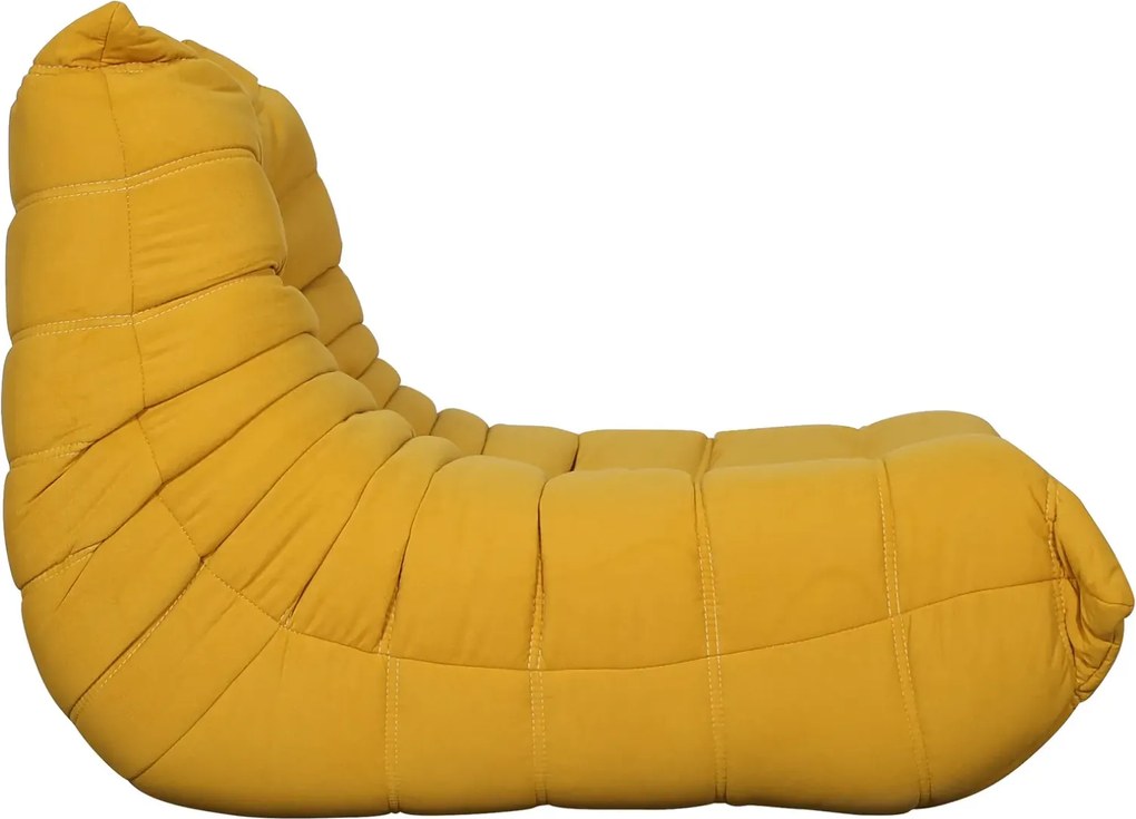 Designové křeslo Nua samet hořčicové