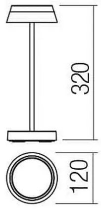 Redo 90309 - LED Stmívatelná stolní lampa ILUNA LED/2,5W/5V 3000 mAh IP65 zelená