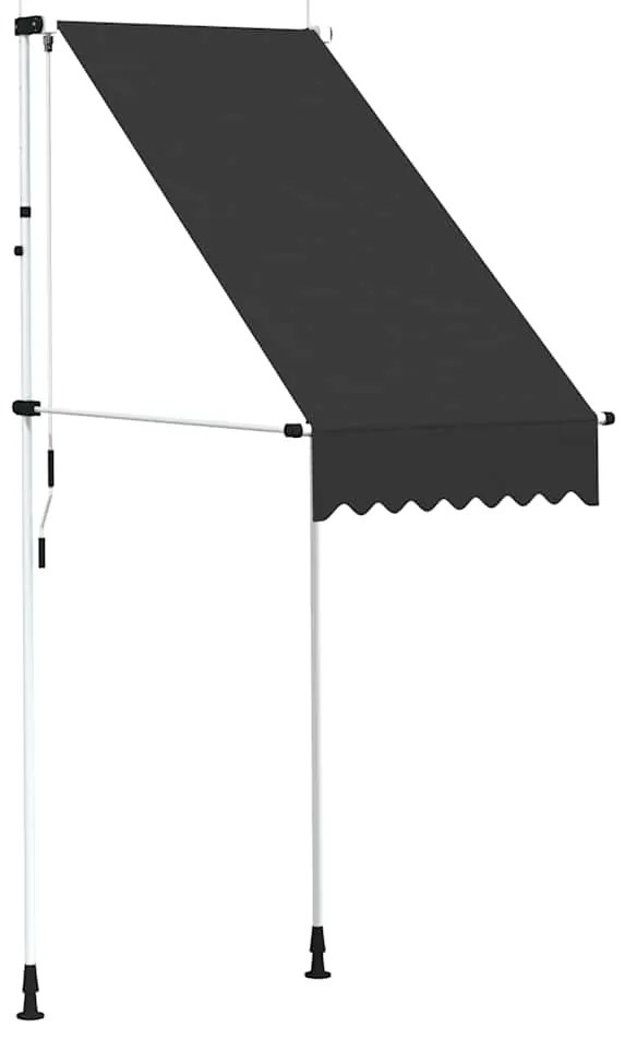 Ručně zatahovací markýza 100 cm antracitová 145832