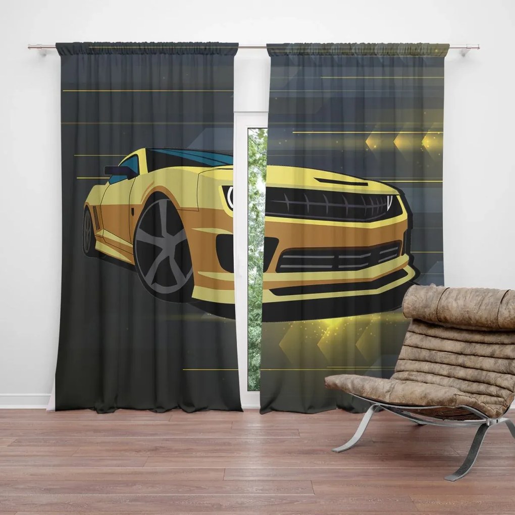 Sablio Závěs Chevrolet Camaro Pruhy: 2ks 140x250cm