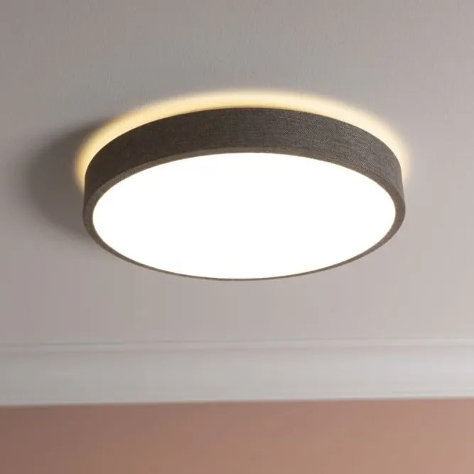 Brilliant G80820/70  Stmívatelné stopní LED svítidlo FILIZ 24W šedá textilie, průměr 39cm