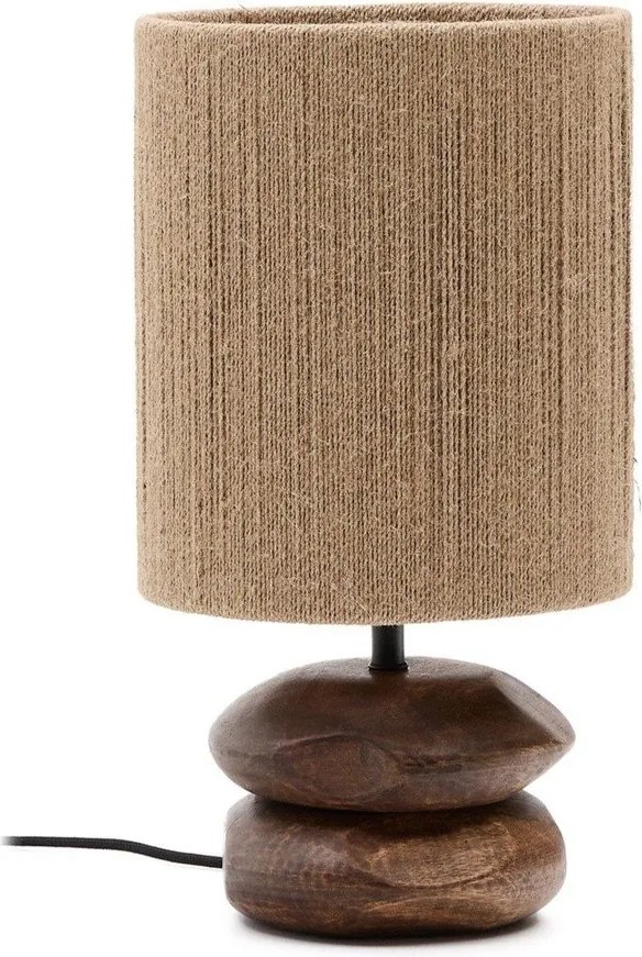 Stolní lampa v tmavě přírodní barvě z masivu akácie (výška 43 cm) Kor – Kave Home