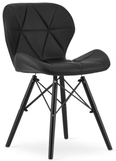 Jídelní židle EKO černá s černými nohami