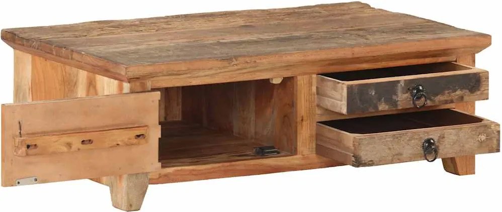 Konferenční stolek 90 x 50 x 31 cm masivní recyklované dřevo 320384