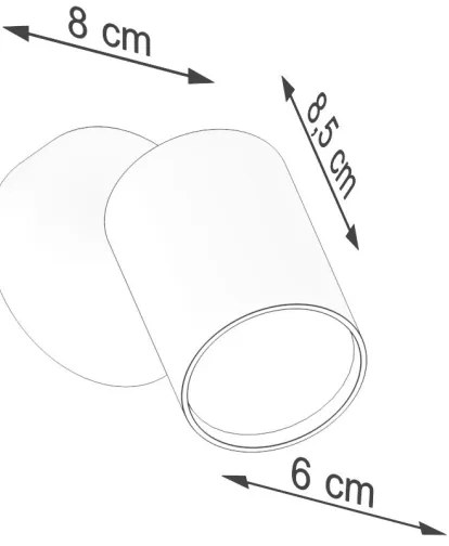 Sollux SL.1123 - Nástěnné bodové svítidlo LEMMI 1xGU10/40W/230V bílá