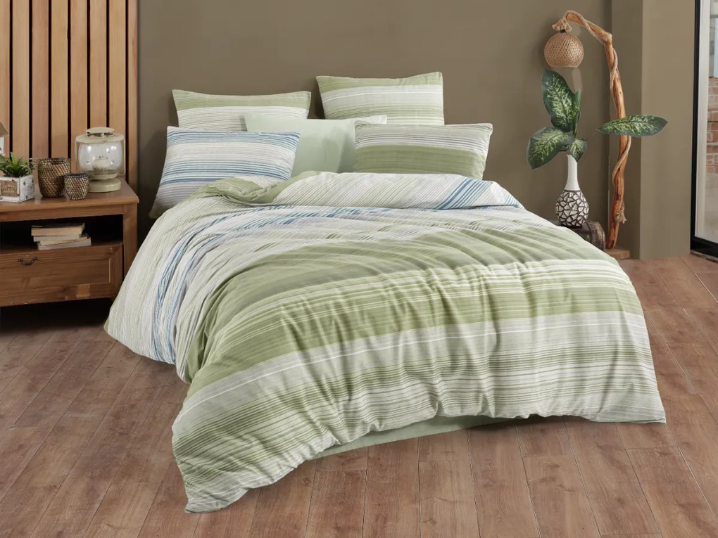 Brotex Povlečení francouzské bavlna 200x20070x90 Linea green