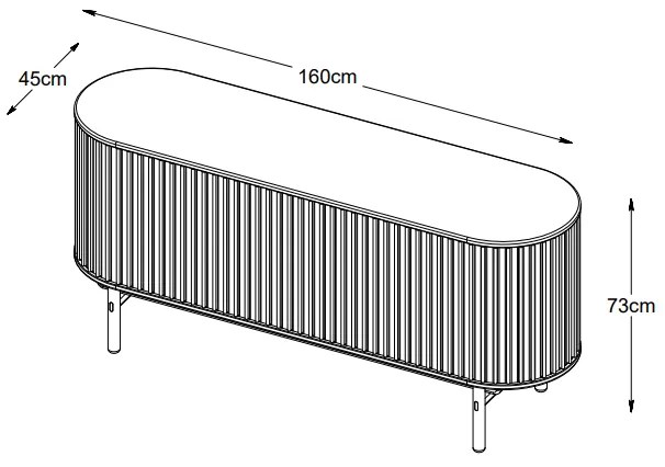 Designová komoda Wally 160 cm přírodní dub