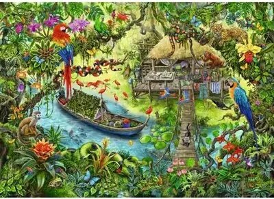 Ravensburger Exit KIDS Puzzle: Džungle / 368 dílků / od 9 let