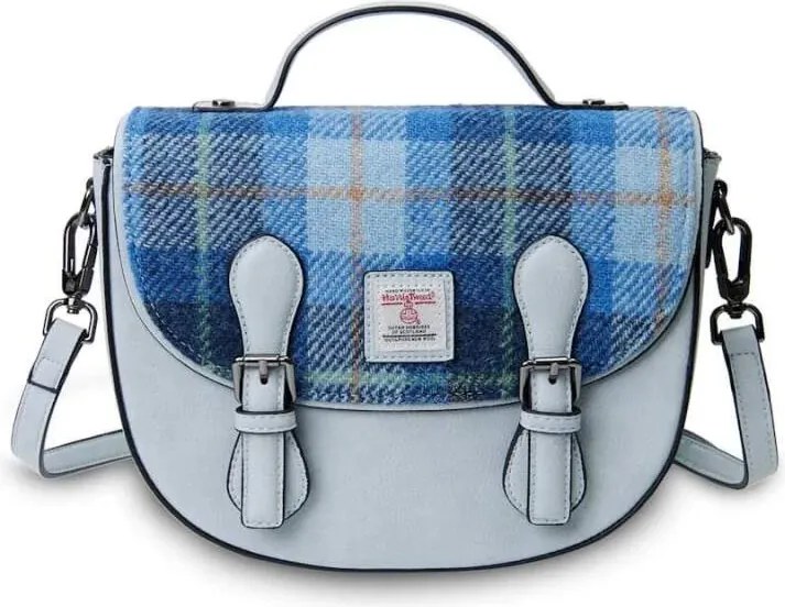 Kabelka The Medium Cobble Satchel Blue Tartan - Islander