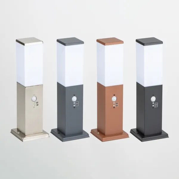 Brilagi - Venkovní lampa se senzorem NOVA 1xE27/15W/230V 40 cm IP44 matný chrom
