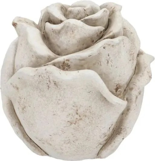 Cementová antik dekorace růže Saint antique Rose M - 11*11*11 cm