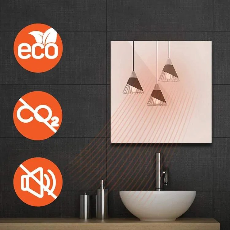 Zrcadlový infrapanel ByeCold 320 W, 60 × 60 cm, WiFi