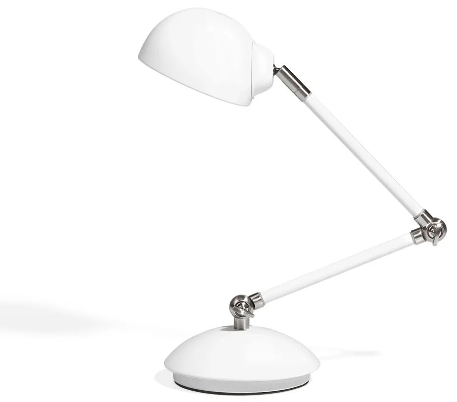 Kancelářská lampa, nastavitelná, bílá, 60 cm, HELMAND